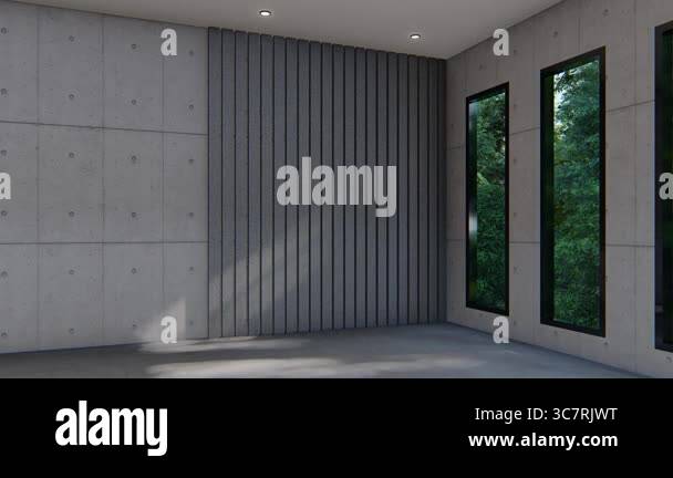 empty interior room shadow wall space background mock up architecture ...