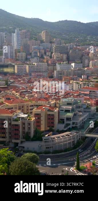 La Condamine, Monaco - August 25, 2024: Aerial view of the skyline of ...