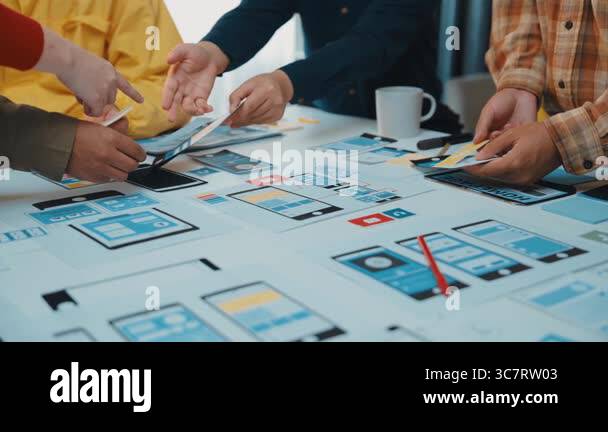 A vibrant meeting scene showcasing a collaborative team discussing ...