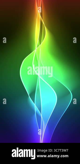 Mesmerizing Colorful Light Waves Animation Displaying a Spectrum of ...