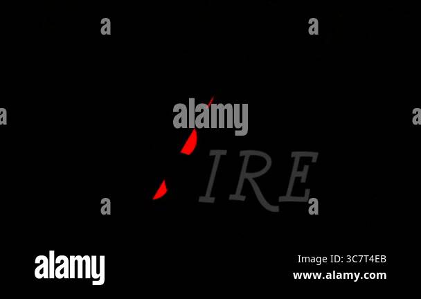 Text Saying "FIRE", Animated Typography, Flaming 3D Motion Effect Stock ...