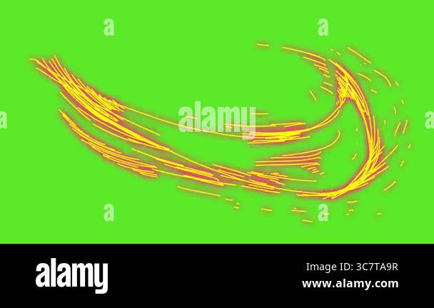Dynamic flaming sword slash effect animation. Perfect for intense ...
