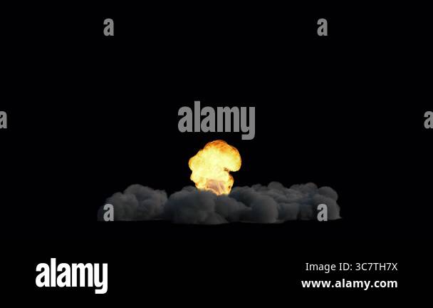 The explosion of a military explosives or flammable with a strong smoke ...
