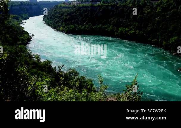 The Whirlpool State Park on the Niagara River, USA Stock Video Footage ...