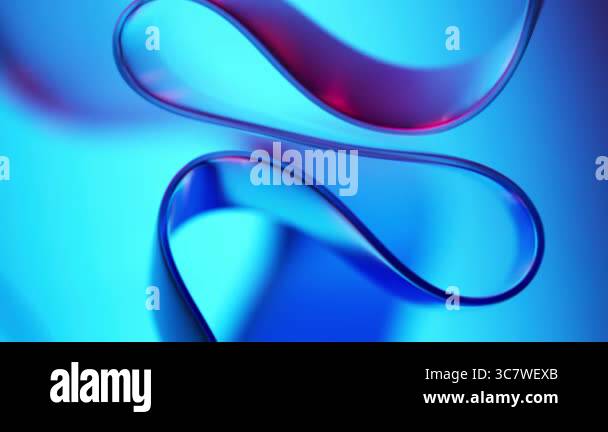 Neon Ribbon Glass 3D Animation Stock Video Footage - Alamy