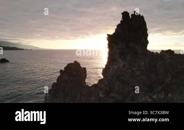Sunset behind jagged cliffs Stock Videos & Footage - HD and 4K Video ...