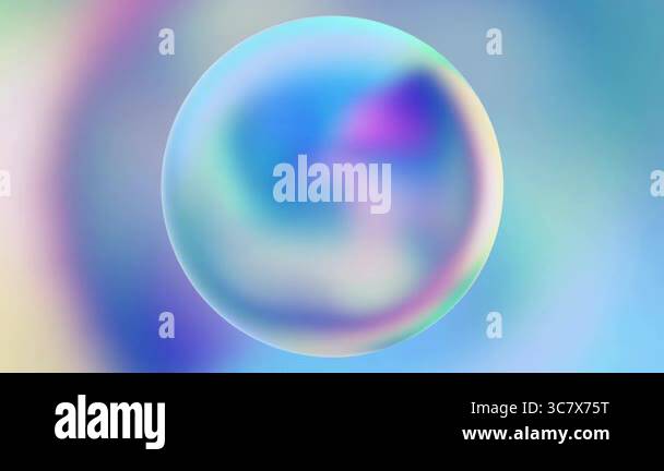 4K Looping Glass Sphere with Evolving Colorful Refractions, Smooth ...