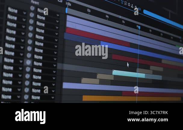 Complex layers of audio and visuals are manipulated in a digital editor ...