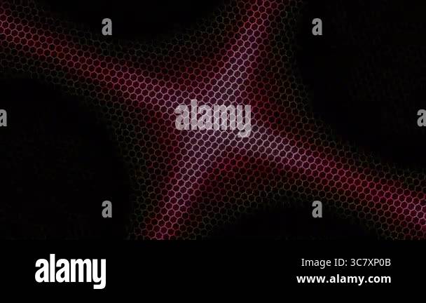 3D Abstract shining bright lines set wave, colorful, black background ...