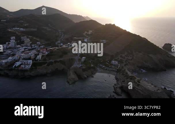 A breathtaking sunrise over the coastal village of Bali, Crete, Greece ...