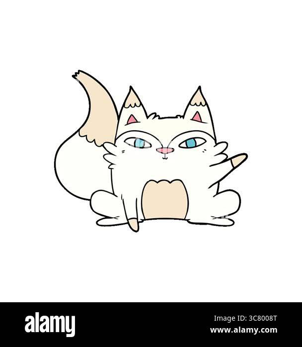 A simple looping animated cartoon arctic fox Stock Video Footage - Alamy