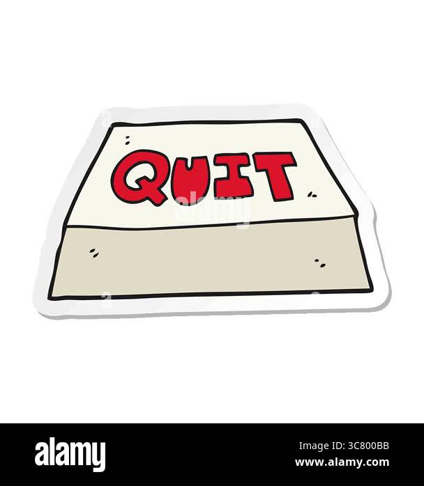 A simple looping animated sticker of a cartoon quit button Stock Video ...