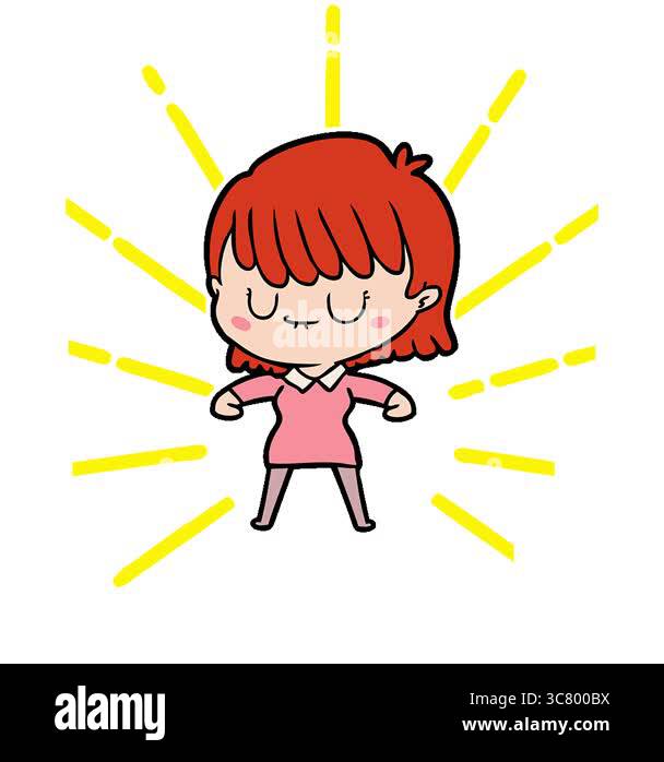 A simple looping animated cartoon woman Stock Video Footage - Alamy