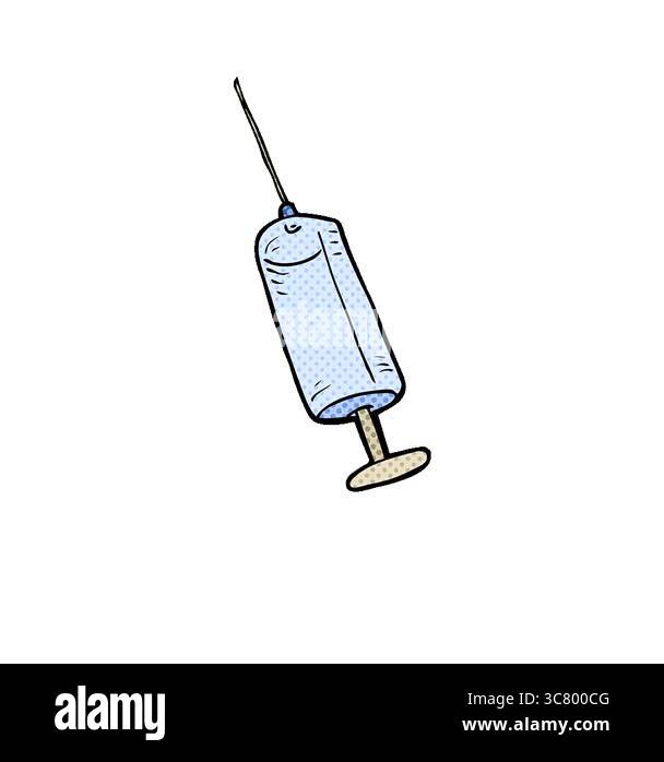 A simple looping animated cartoon syringe Stock Video Footage - Alamy