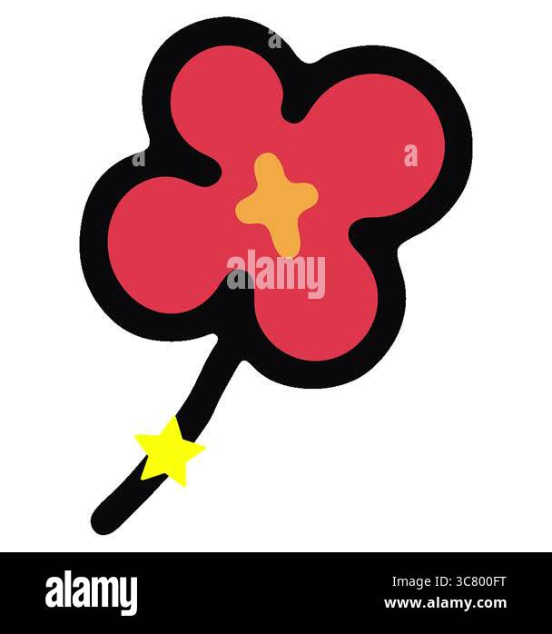 A simple looping animated simple flower design Stock Video Footage - Alamy