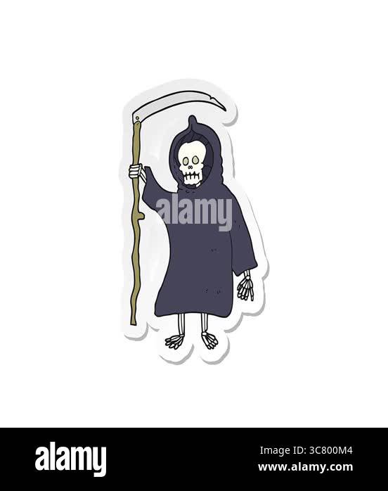 Death skeleton illustration cartoon Stock Videos & Footage - HD and 4K ...