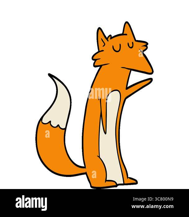 A simple looping animated cartoon fox Stock Video Footage - Alamy