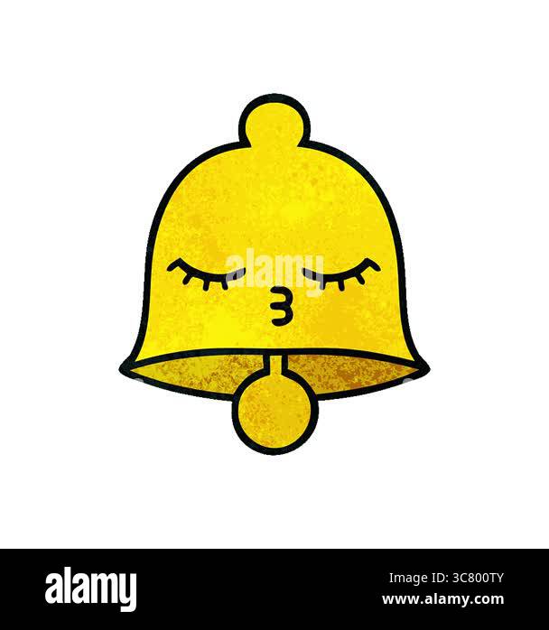 A simple looping animated retro grunge texture cartoon of a bell Stock ...