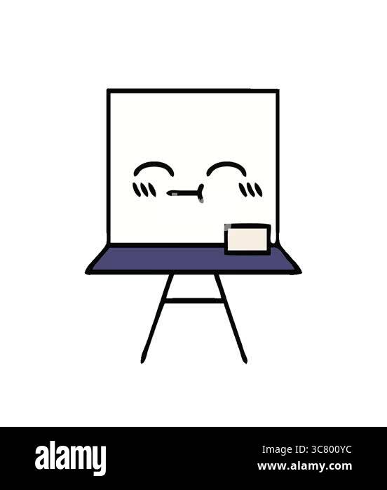A simple looping animated cute cartoon of a white board Stock Video ...