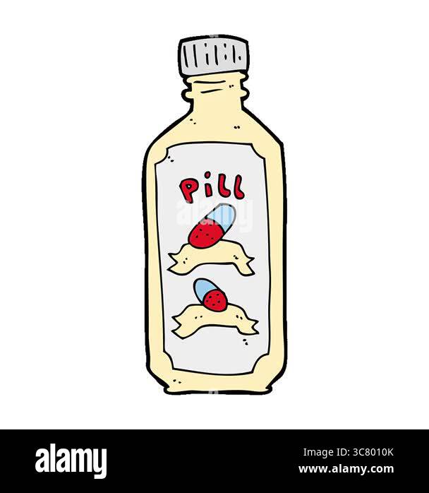 A simple looping animated cartoon old bottle of pills Stock Video ...