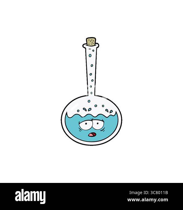 A simple looping animated cartoon chemical reaction Stock Video Footage ...