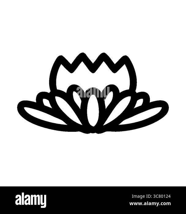 A simple looping animated lotus flower symbol icon Stock Video Footage ...