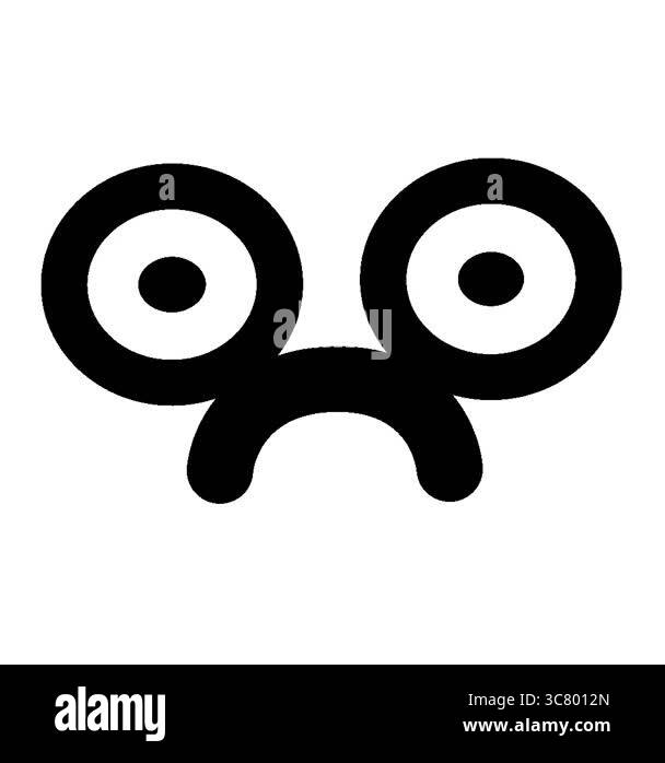 A simple looping animated sad staring face icon Stock Video Footage - Alamy