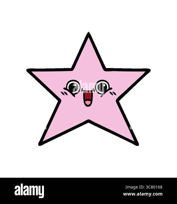 A simple looping animated cute cartoon of a star fish Stock Video ...