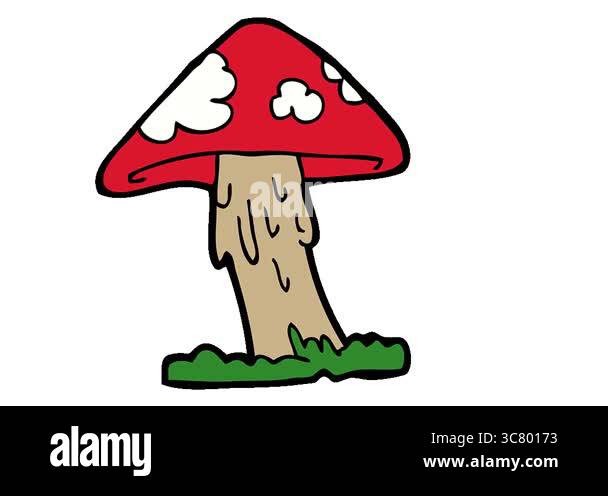 A simple looping animated cartoon mushroom Stock Video Footage - Alamy