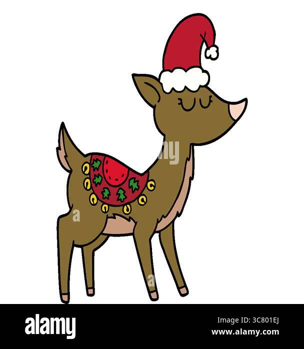 A simple looping animated cartoon reindeer Stock Video Footage - Alamy