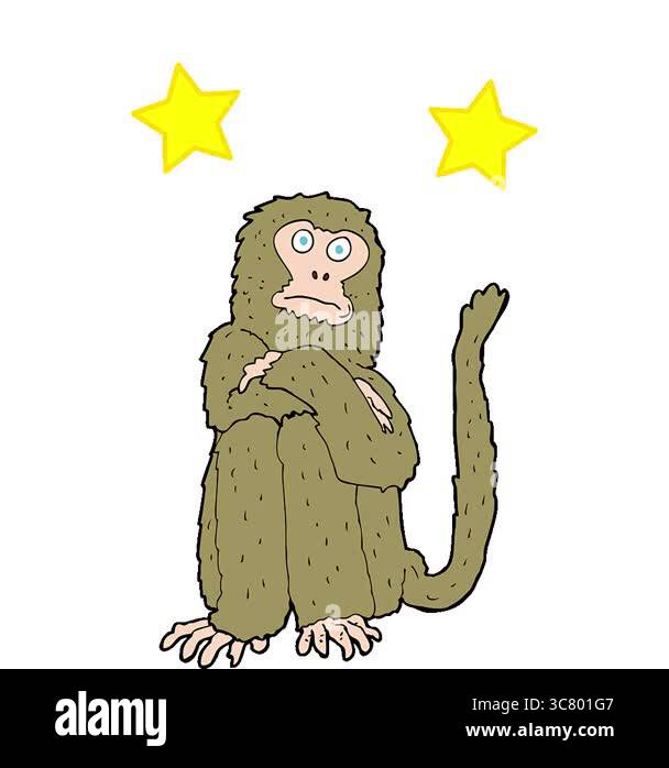 Sad monkey cartoon Stock Videos & Footage - HD and 4K Video Clips - Alamy