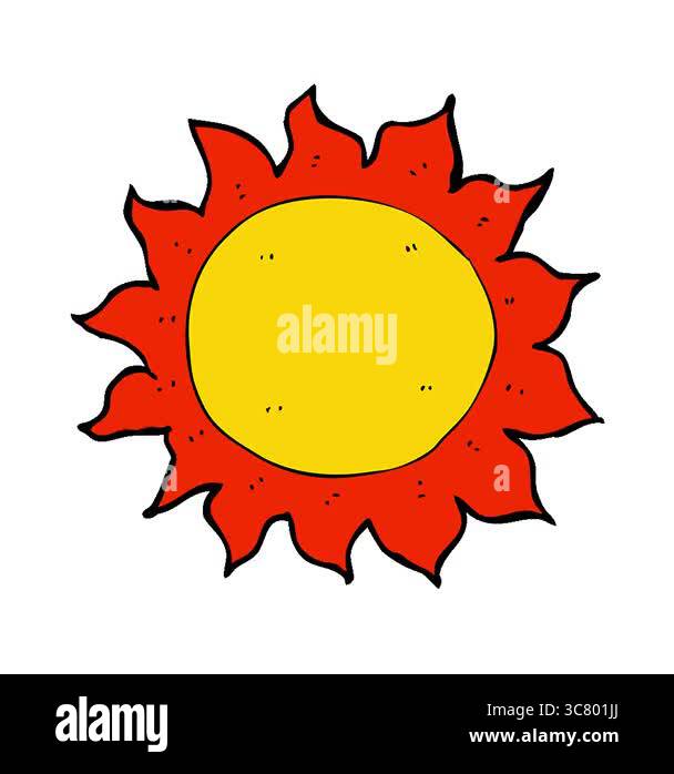 A simple looping animated cartoon sun Stock Video Footage - Alamy