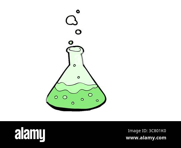 A simple looping animated cartoon science chemicals Stock Video Footage ...