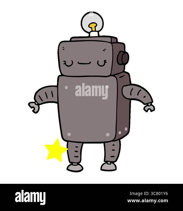 A simple looping animated cartoon robot Stock Video Footage - Alamy