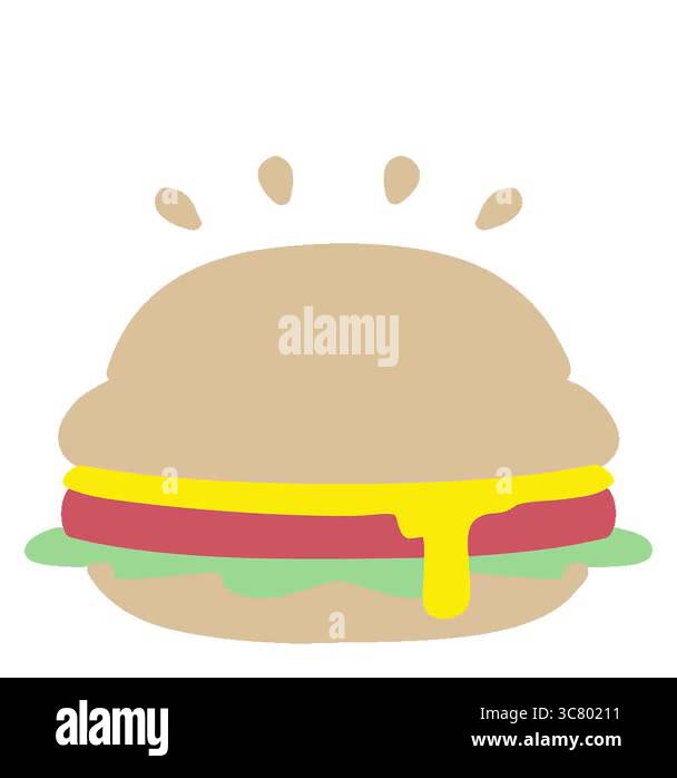 A simple looping animated a tasty burger Stock Video Footage - Alamy