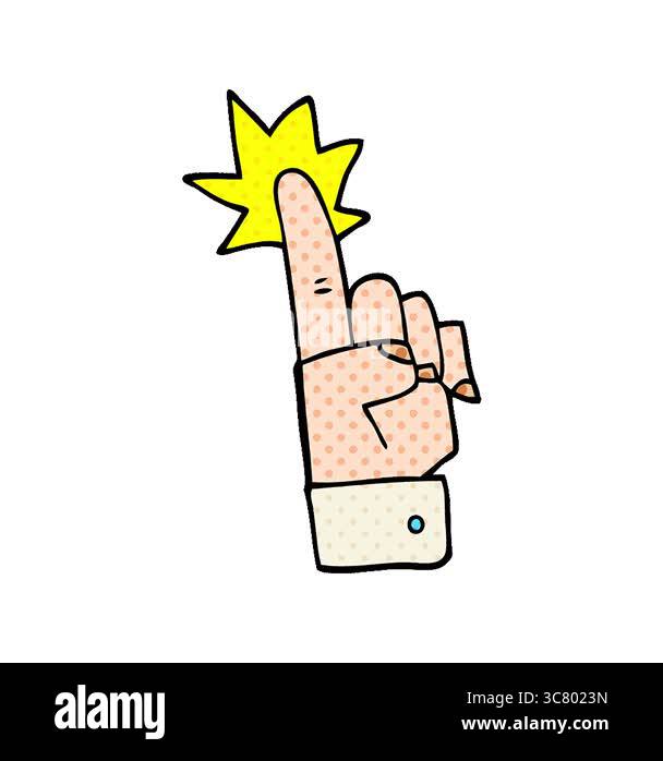 A simple looping animated cartoon doodle pointing hand Stock Video ...