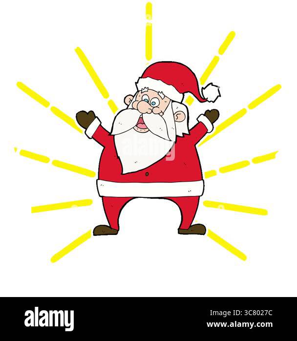 A simple looping animated jolly santa cartoon Stock Video Footage - Alamy