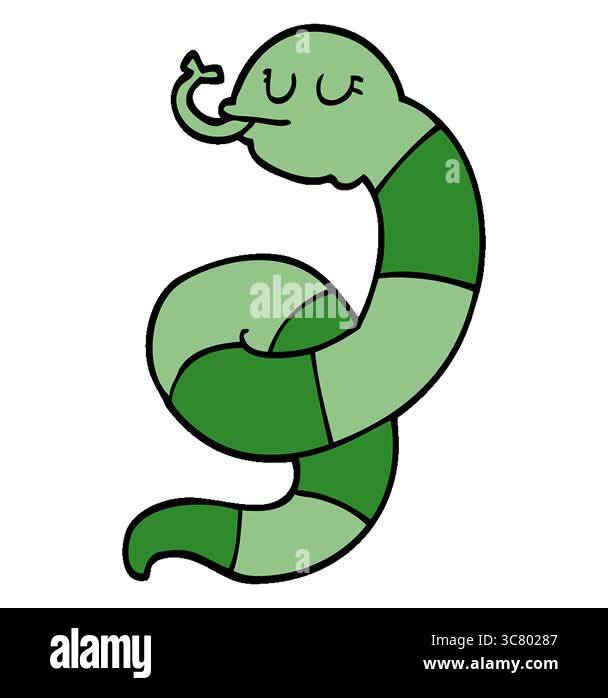 A simple looping animated cartoon doodle snake coiled Stock Video ...