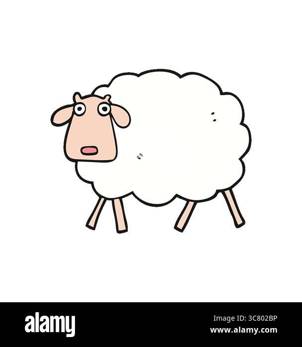 A simple looping animated cartoon sheep Stock Video Footage - Alamy