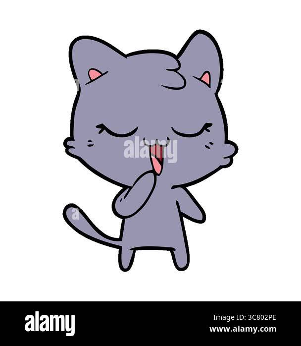 A simple looping animated happy cartoon cat Stock Video Footage - Alamy