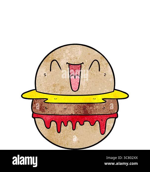 A simple looping animated cartoon happy burger Stock Video Footage - Alamy