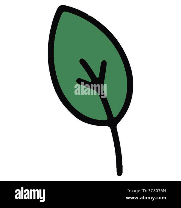 A simple looping animated simple leaf illustration Stock Video Footage ...