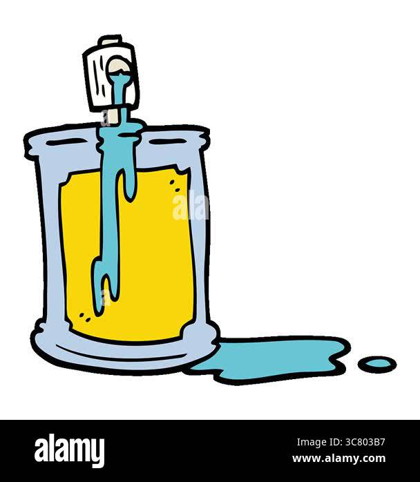 A simple looping animated hand drawn doodle style cartoon spray can ...