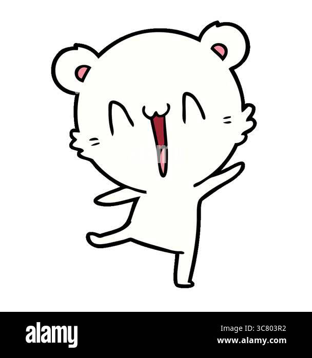 A simple looping animated happy polar bear cartoon Stock Video Footage ...
