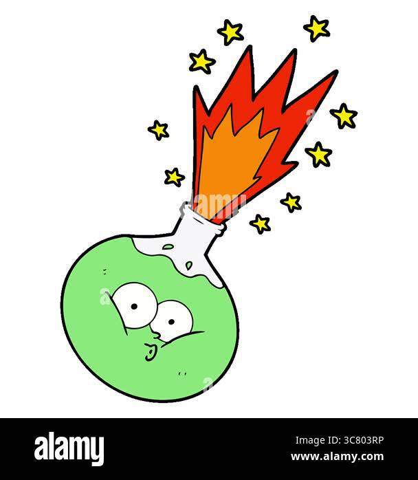 A simple looping animated cartoon potion exploding Stock Video Footage ...