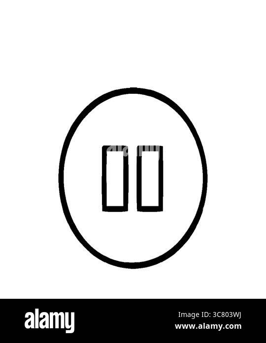 A simple looping animated pause symbol Stock Video Footage - Alamy