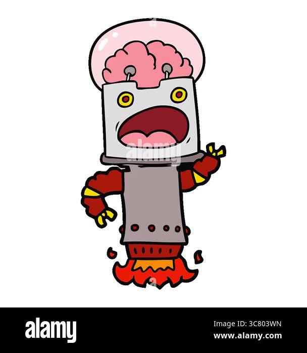 A simple looping animated cartoon robot Stock Video Footage - Alamy