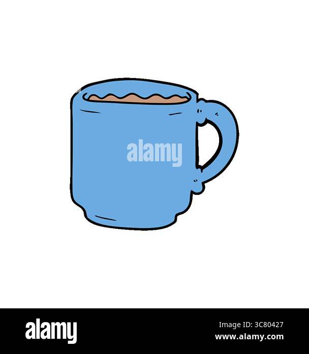 A simple looping animated cartoon coffee mug Stock Video Footage - Alamy