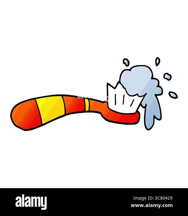 A simple looping animated cartoon doodle toothbrush Stock Video Footage ...