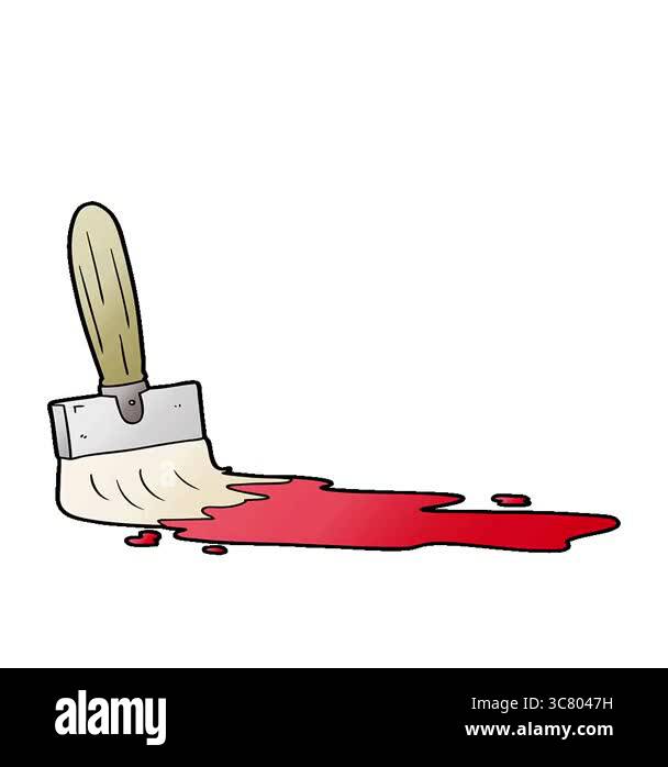 A simple looping animated cartoon paint brush Stock Video Footage - Alamy